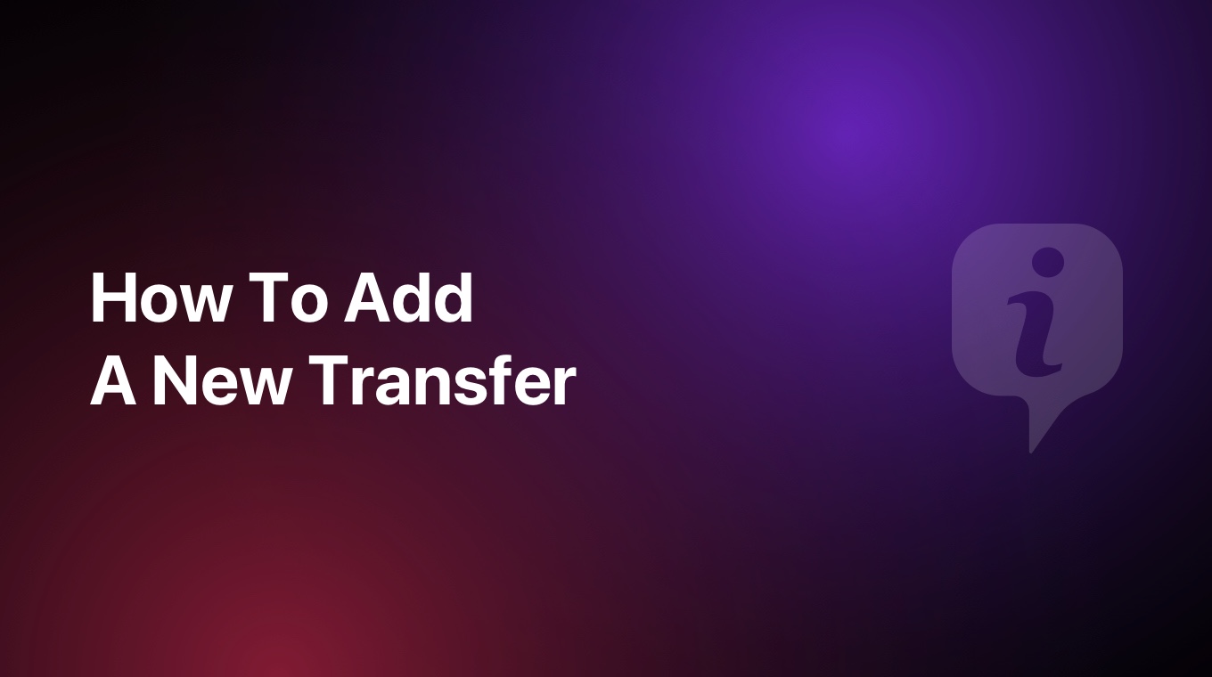 How To Add a New Transfer - MoneyCoach