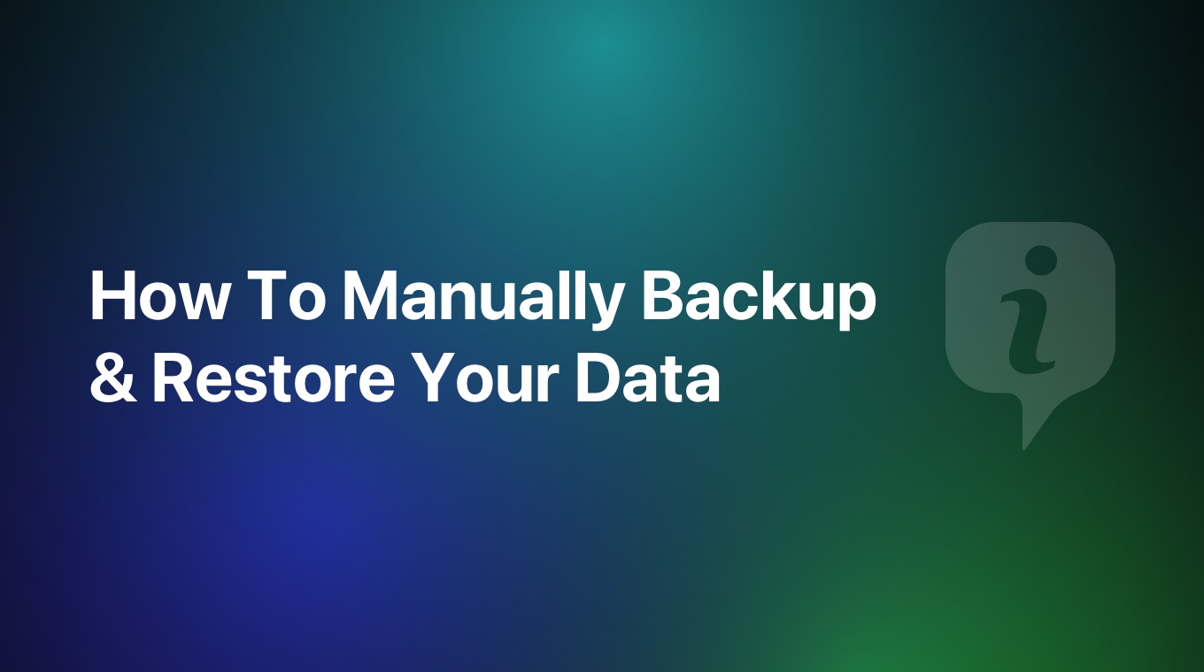 How To Manually Backup & Restore Your Data - MoneyCoach