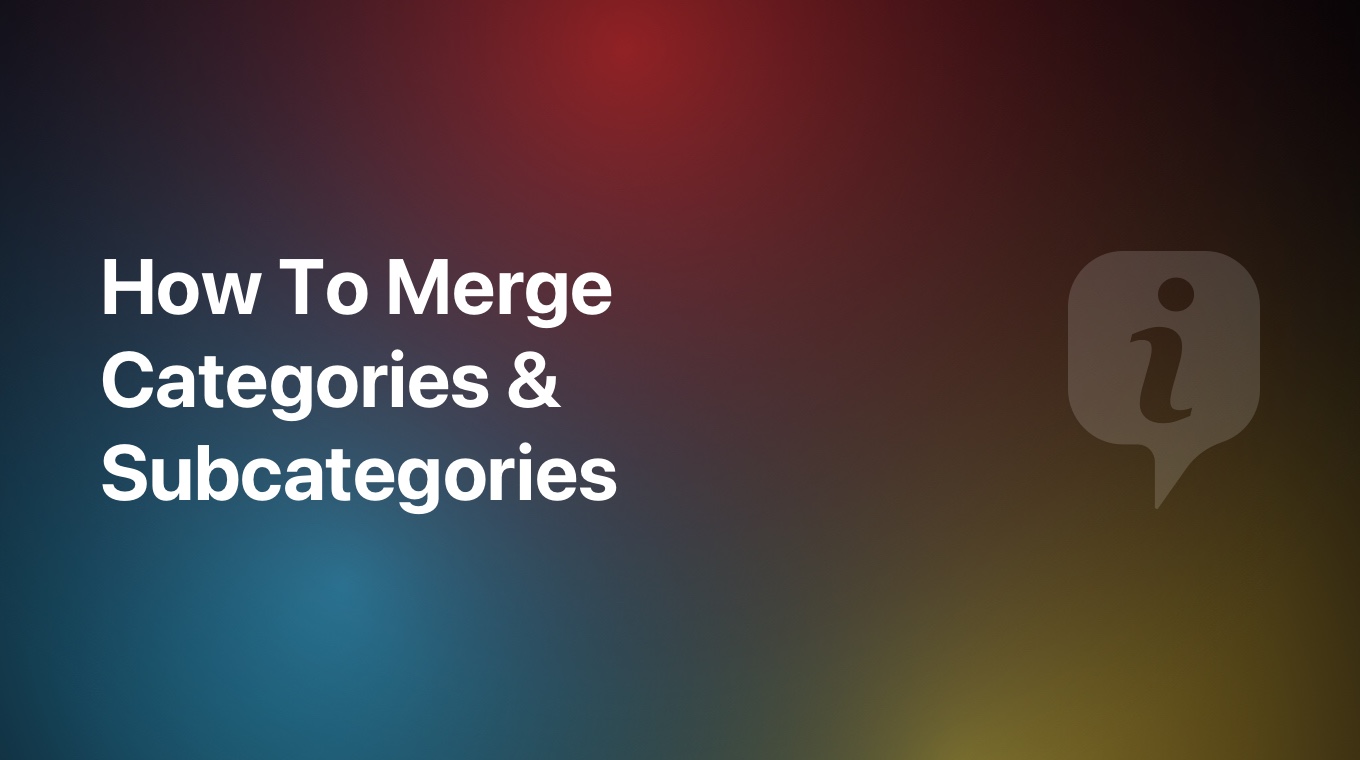 How To Merge Categories & Subcategories - MoneyCoach