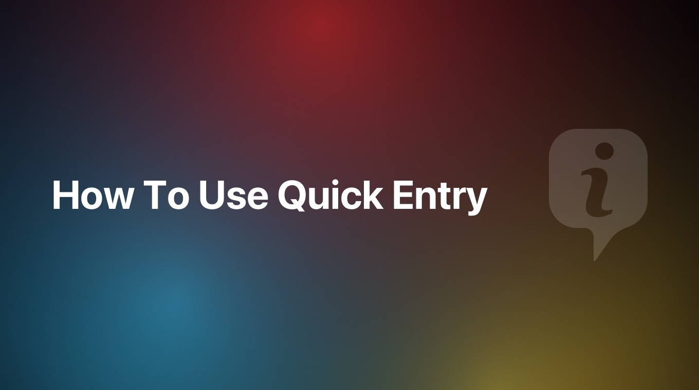How To Use Quick Entry - MoneyCoach